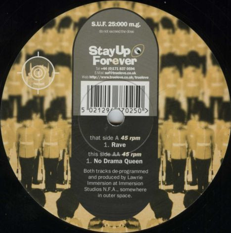 suf025 – Rave (new copy but VG+ due to marks and crackles from storage ...