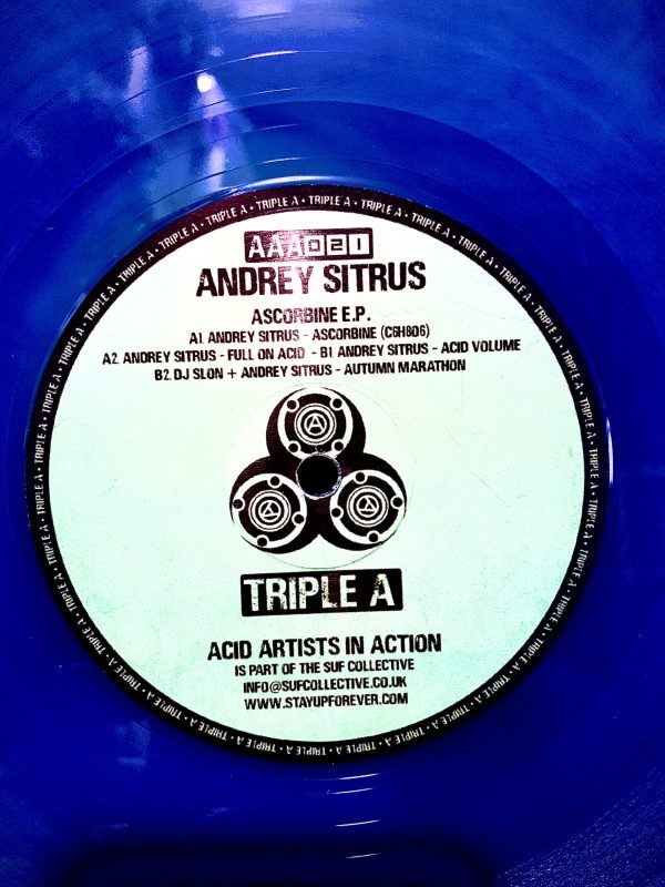 aaa021 -Ascorbine E.P. (clear blue vinyl limited 100 press) LAST COPIES ...