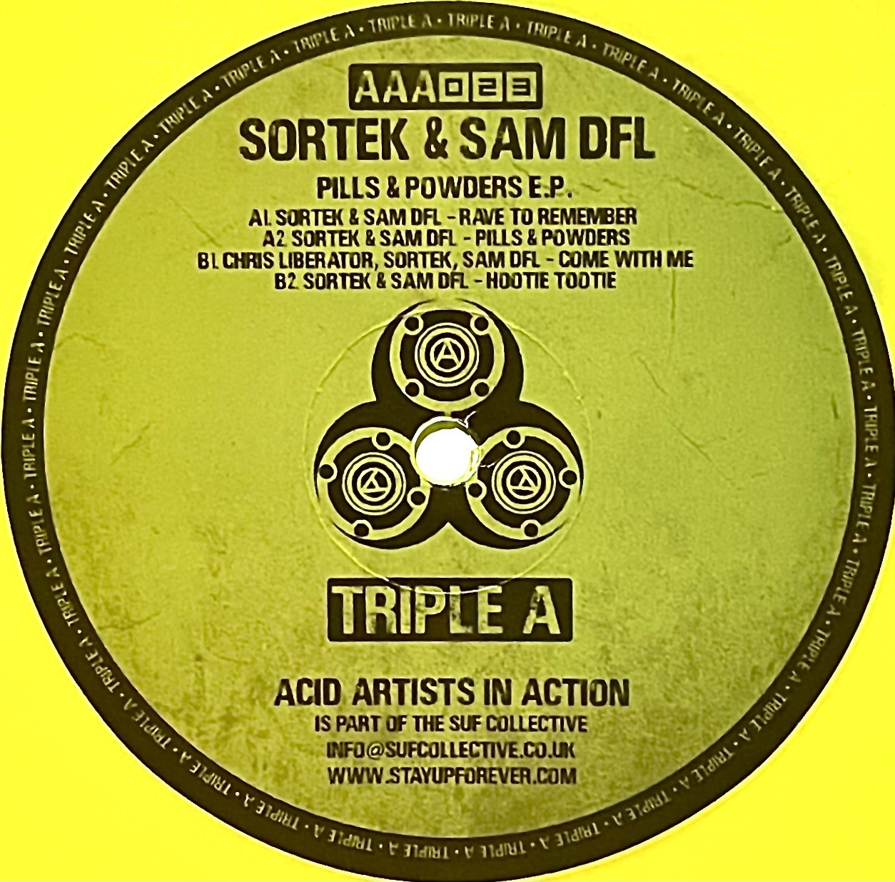 aaa023 – Pills & Powders E.P. (limited 100 press yellow vinyl) | Stay ...